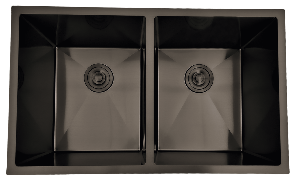 AP 201B UNDERMOUNT R-12 DOUBLE BOWL BLACK - Splendor Sinks